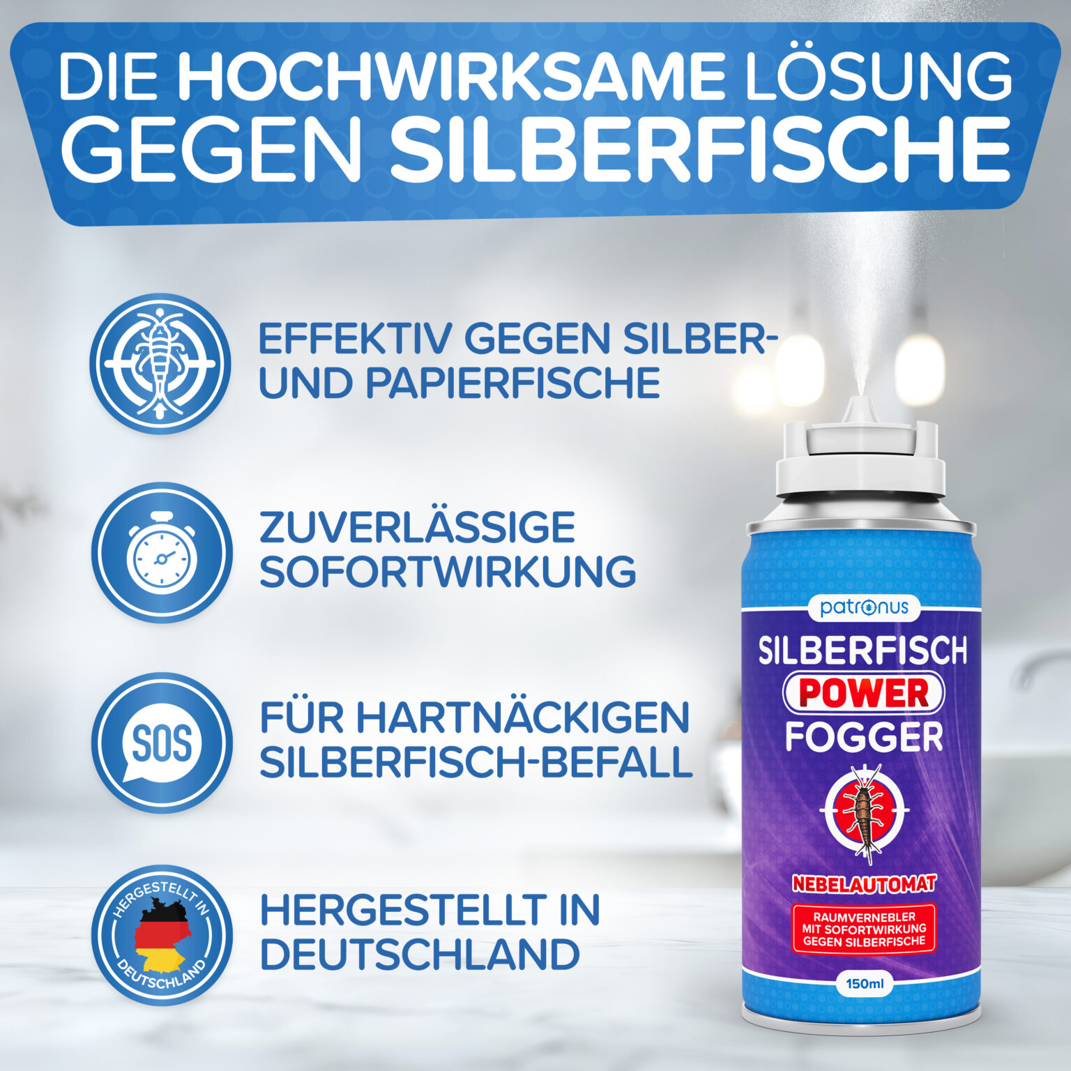 Silberfisch Power Fogger 150ml - Patronus